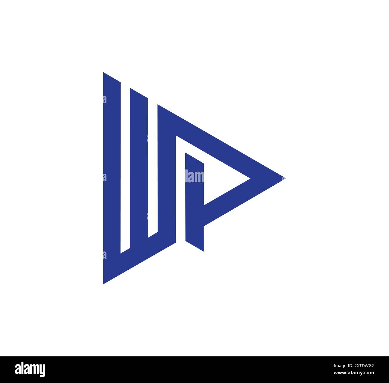 Logo initial letters wp vector vectors hi-res stock photography and ...