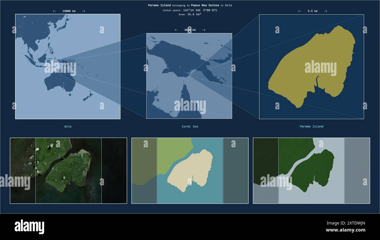 Parama Island in the Coral Sea - belonging to Papua New Guinea ...