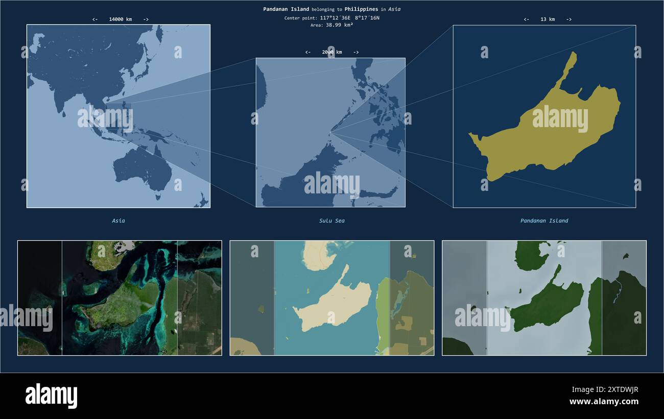 Pandanan Island in the Sulu Sea - belonging to Philippines. Described ...