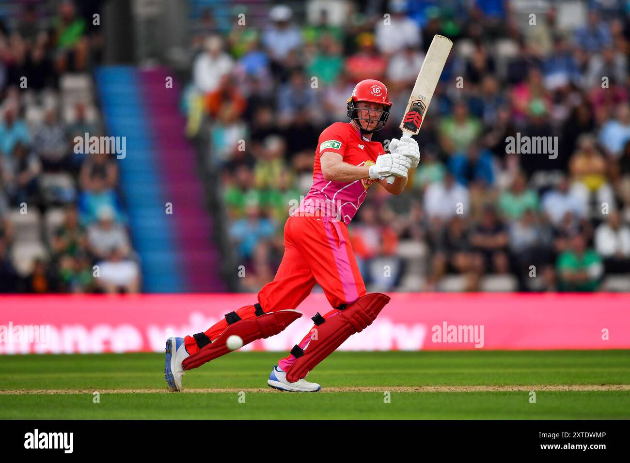 Southampton, UK. 14 August 2024. Luke Wells of Welsh Fire batting ...