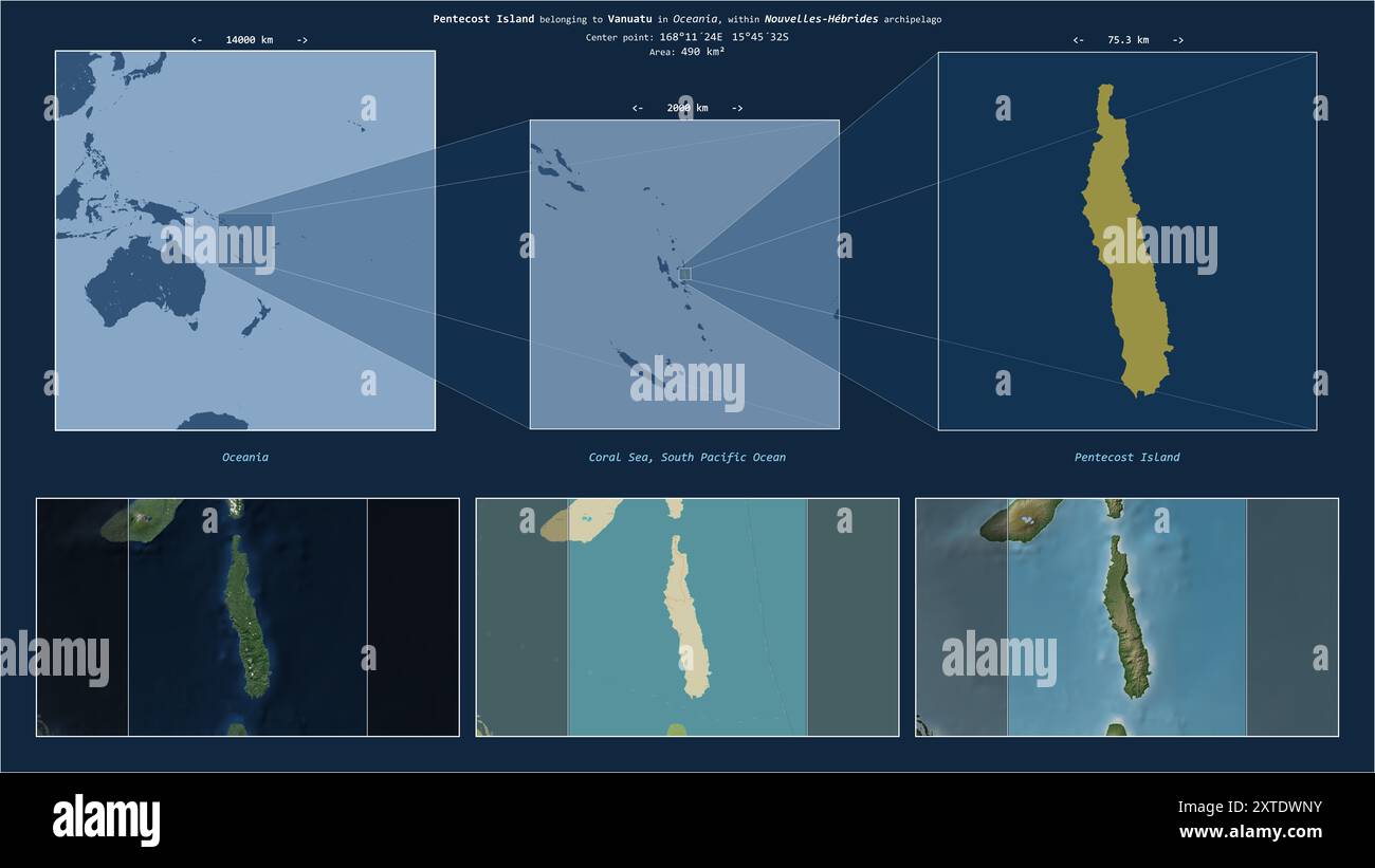 Pentecost Island in the Coral Sea - belonging to Vanuatu. Described ...