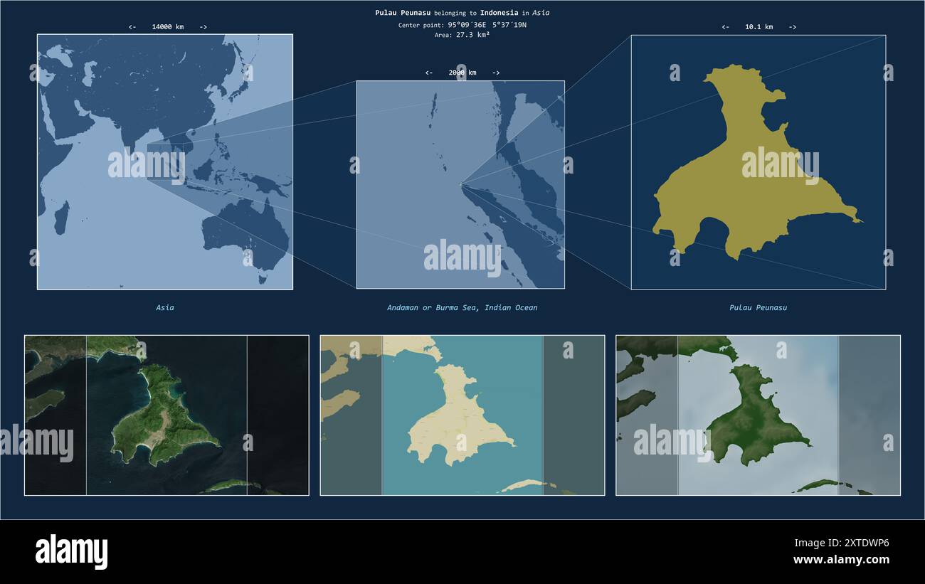 Pulau Peunasu in the Indian Ocean - belonging to Indonesia. Described ...
