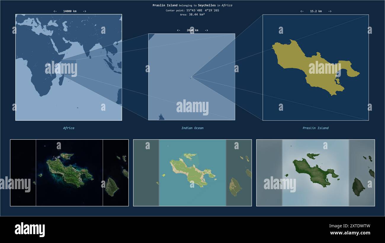 Praslin Island in the Indian Ocean - belonging to Seychelles. Described ...