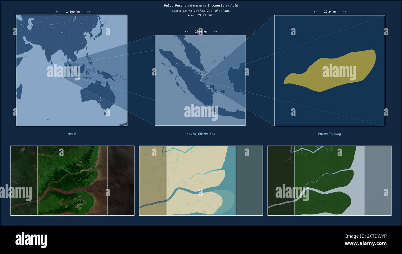 Pulau Pucung in the South China Sea - belonging to Indonesia. Described ...
