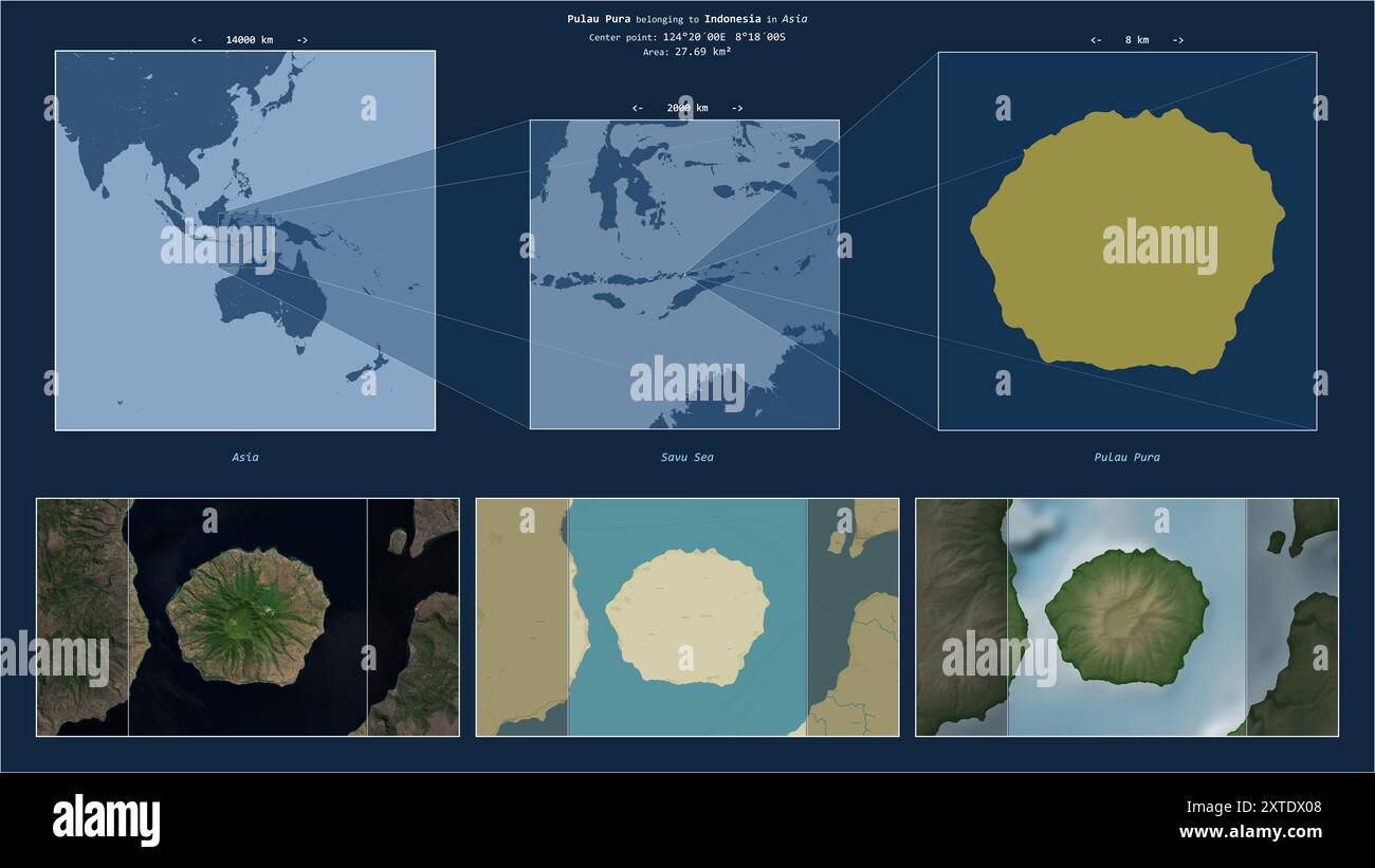 Pulau Pura in the Savu Sea - belonging to Indonesia. Described location ...