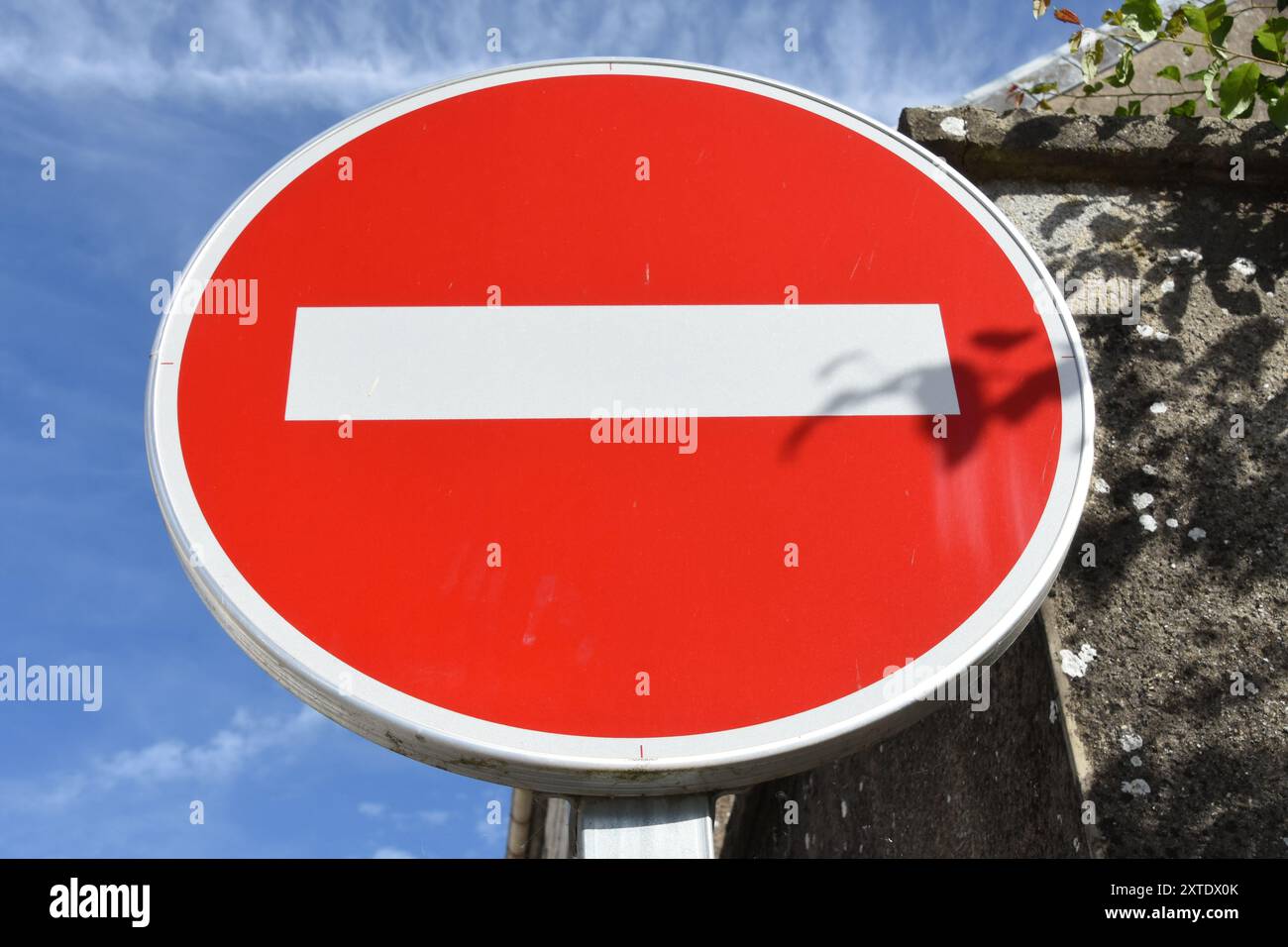 Panneau SENS INTERDIT , France Stock Photo - Alamy