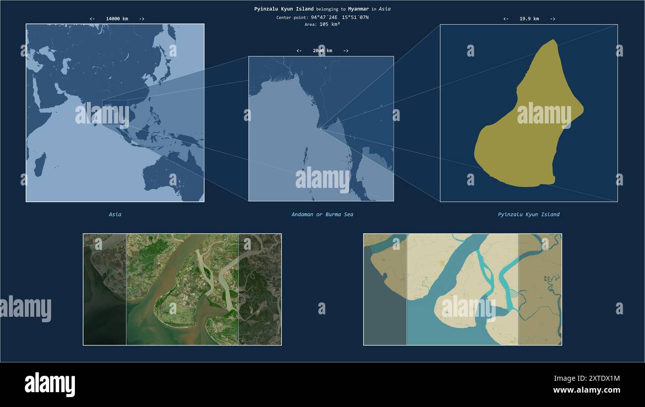 Pyinzalu Kyun Island in the Andaman or Burma Sea - belonging to Myanmar ...