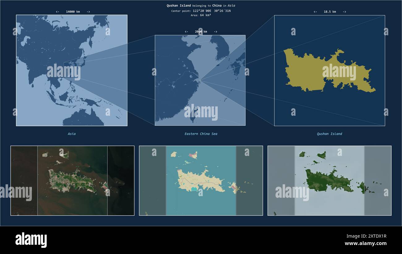 Qushan Island in the Eastern China Sea - belonging to China. Described ...