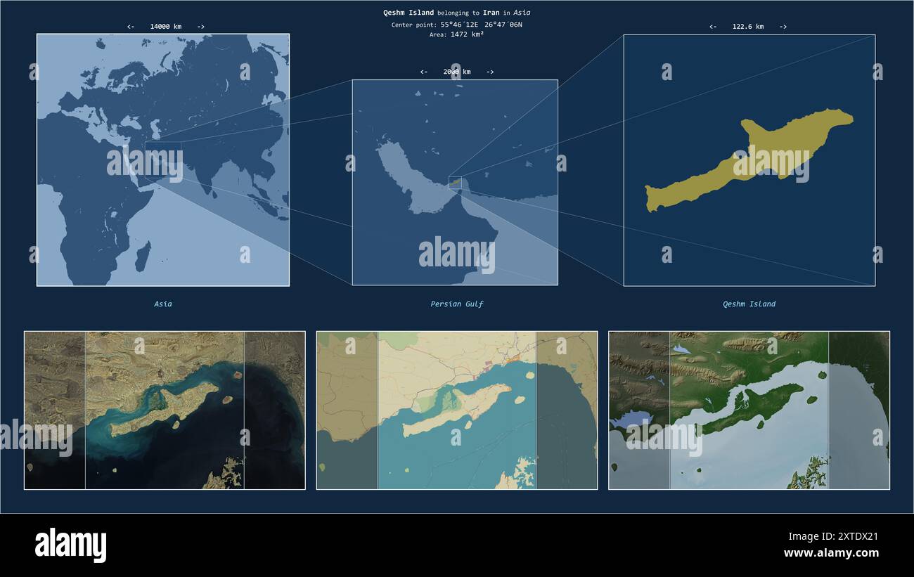 Qeshm Island in the Persian Gulf - belonging to Iran. Described ...