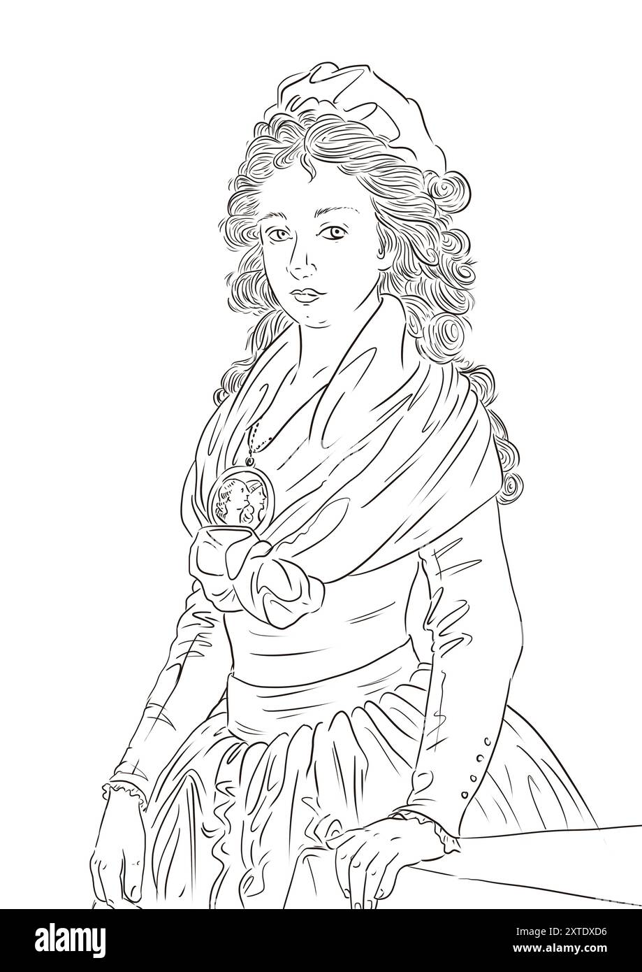 Portrait of Madame Royale, Marie Therese of France, daughter of Louis ...