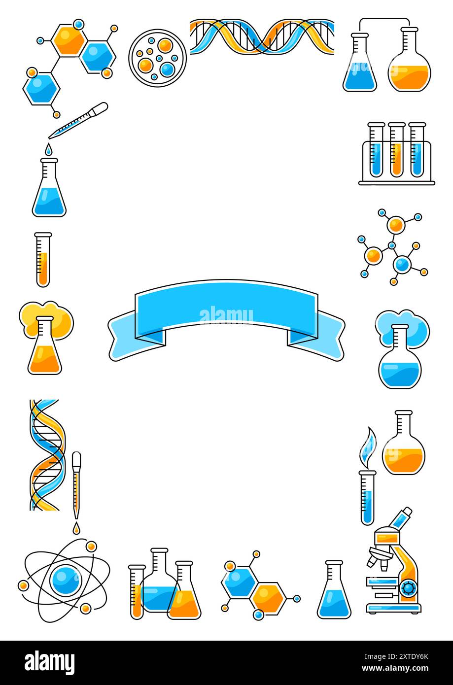 Background with science items. Medical concept image Stock Vector Image ...