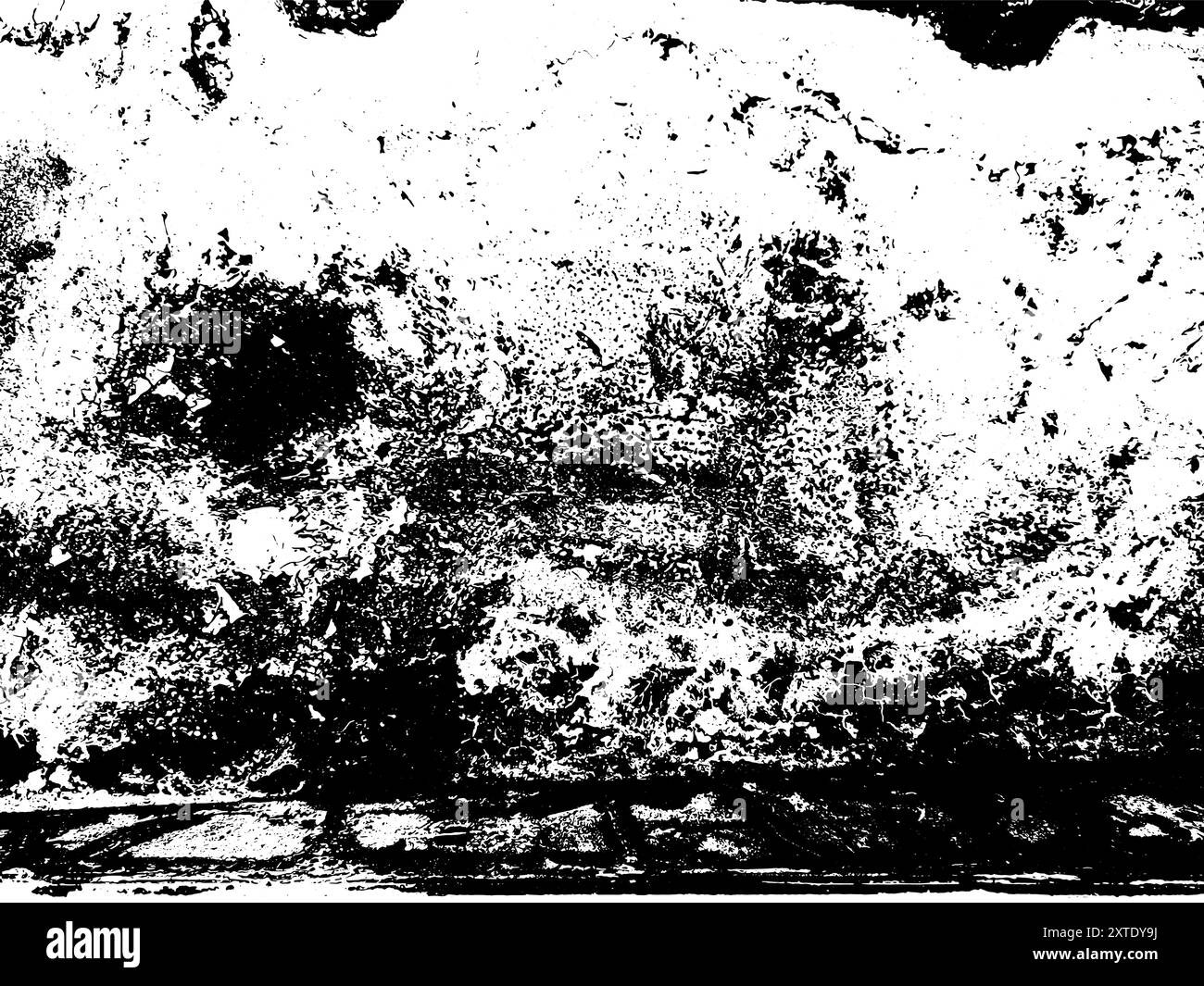 Rusty grunge texture. Aggressive damaged surface. Black white ...