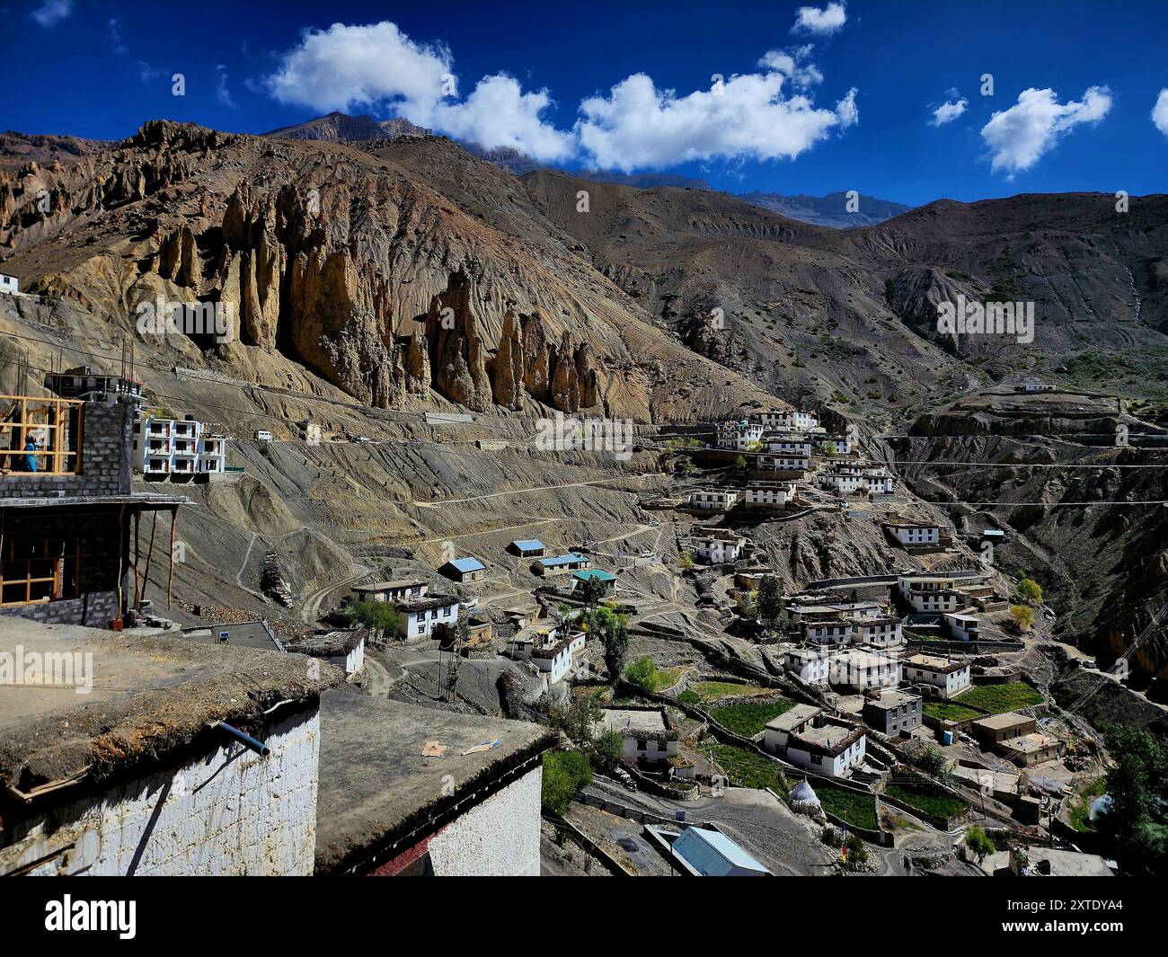 beautiful view from dhankar monastery,spiti valley Stock Photo - Alamy