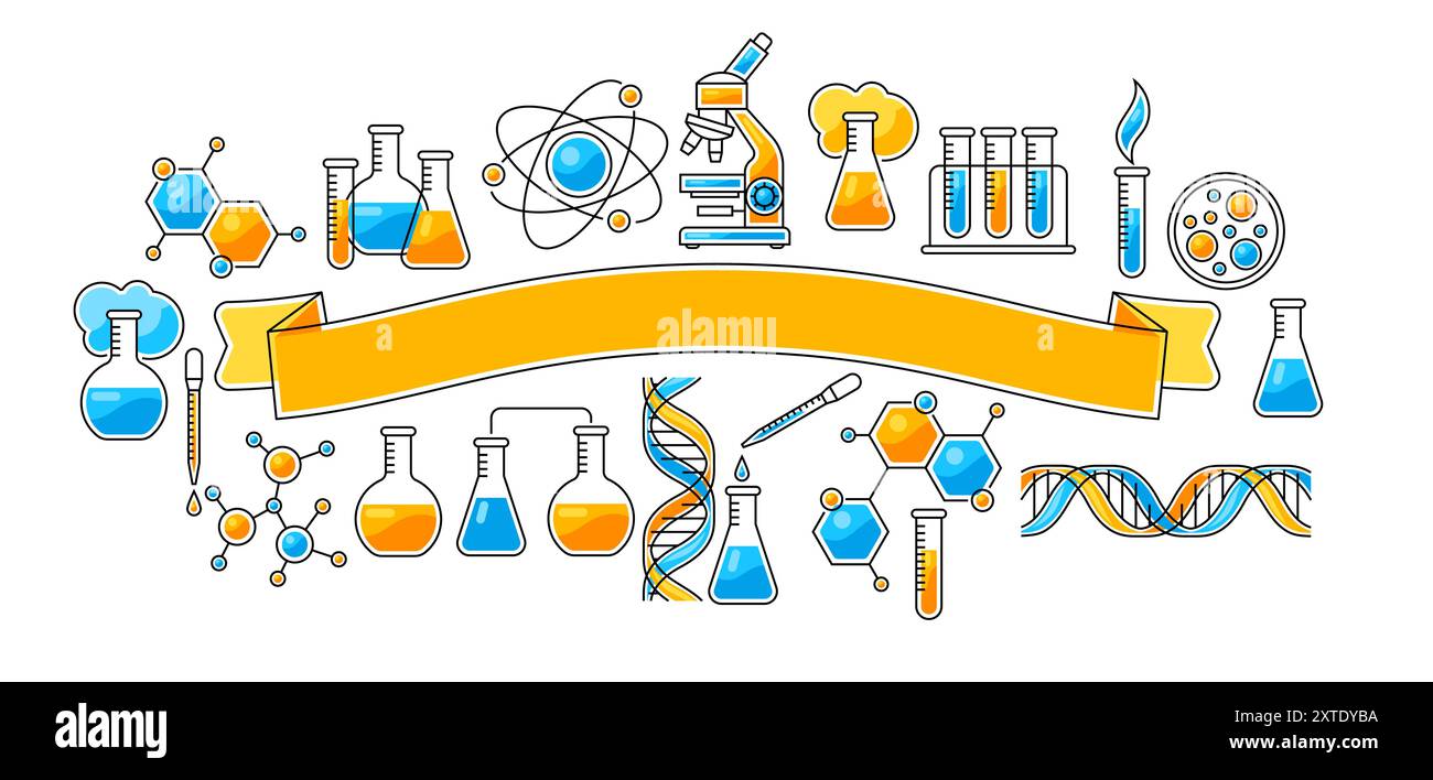 Background with science items. Medical concept image Stock Vector Image ...