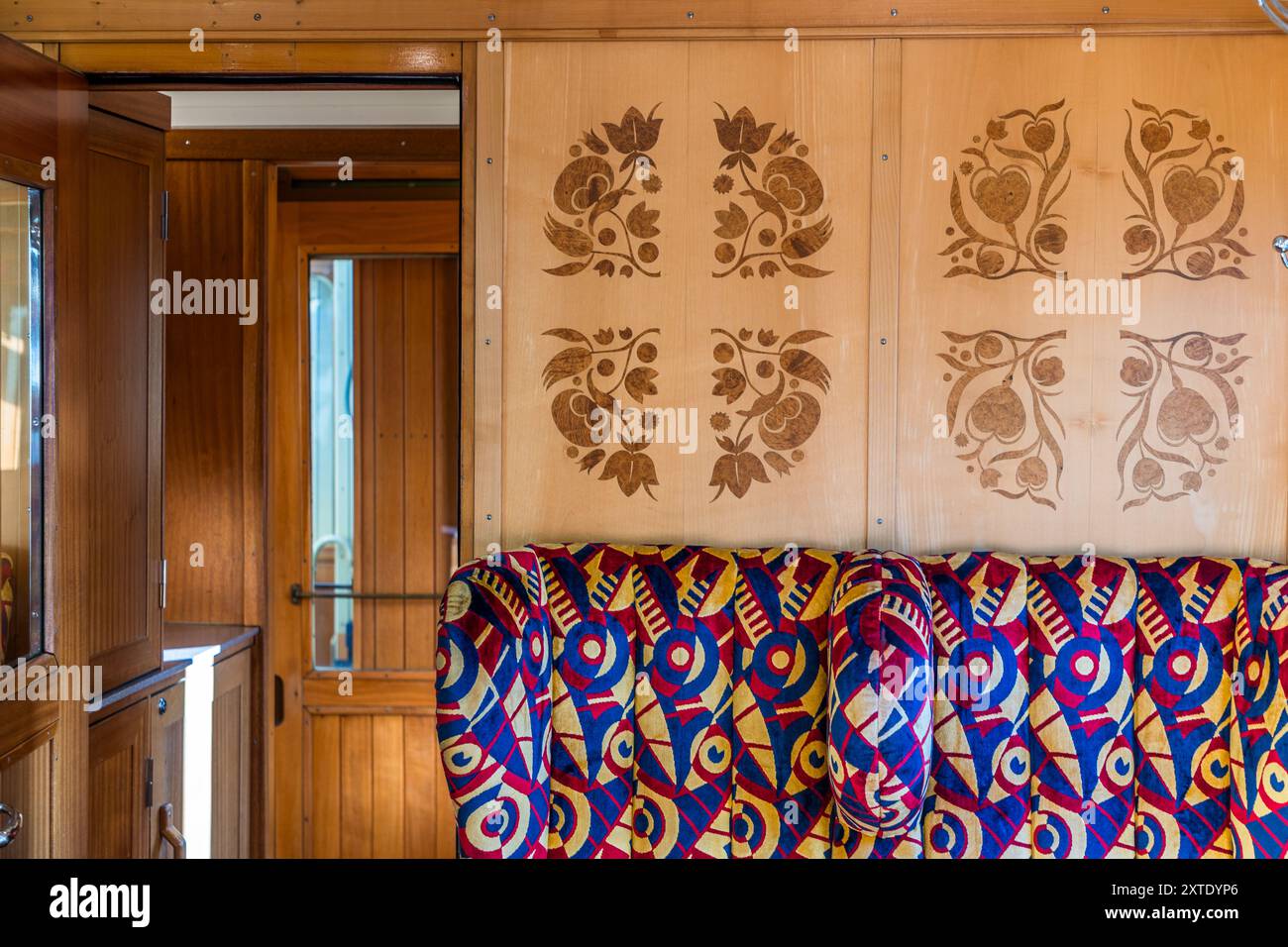 Decorative details in the Alpine Classic Pullman Express on the route ...