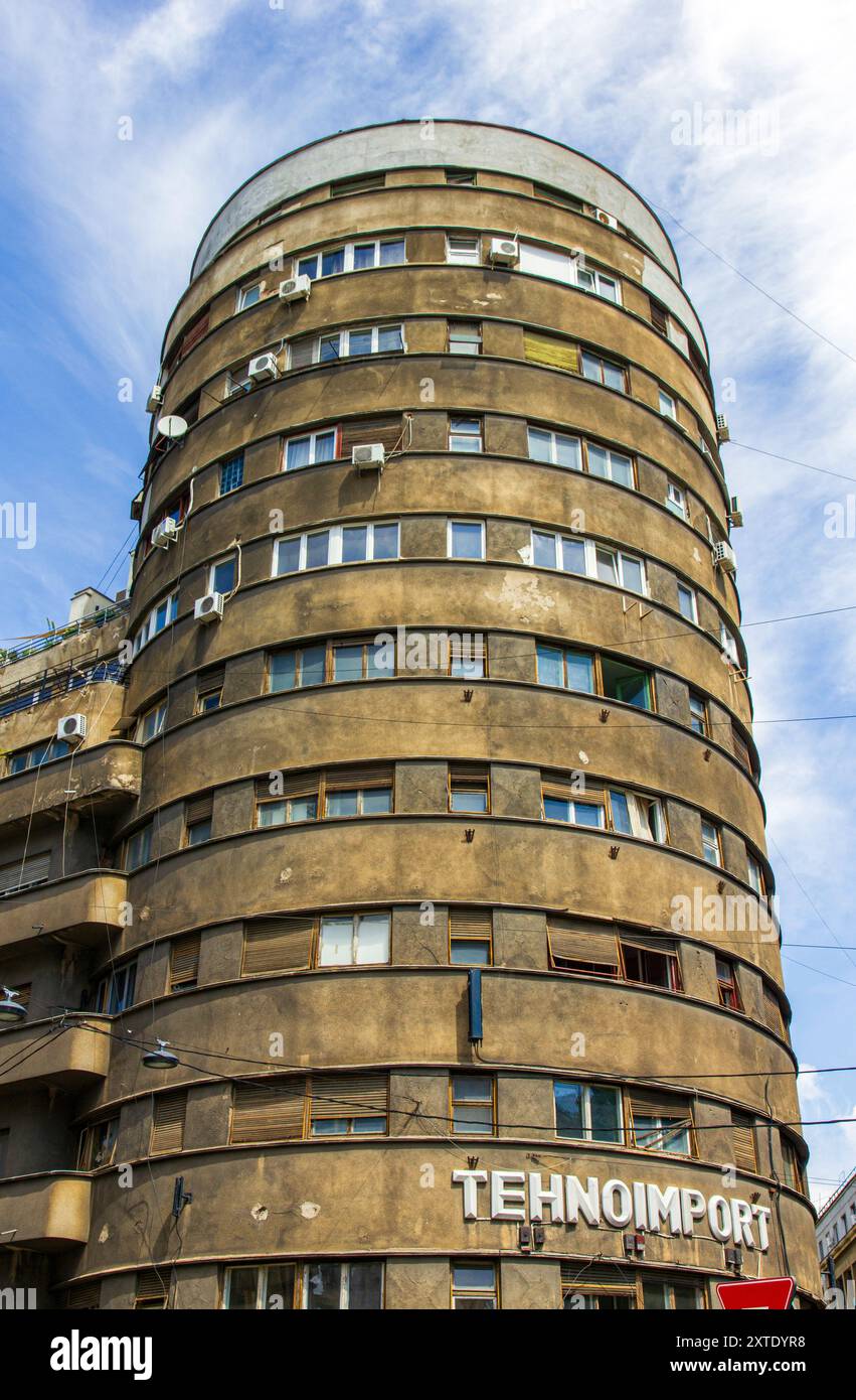 Tehnoimport building Bucharest Romania Stock Photo - Alamy
