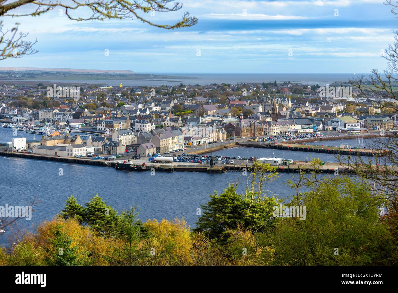 Scenic View of Stornoway Harbour and Town From Castle Grounds on the ...