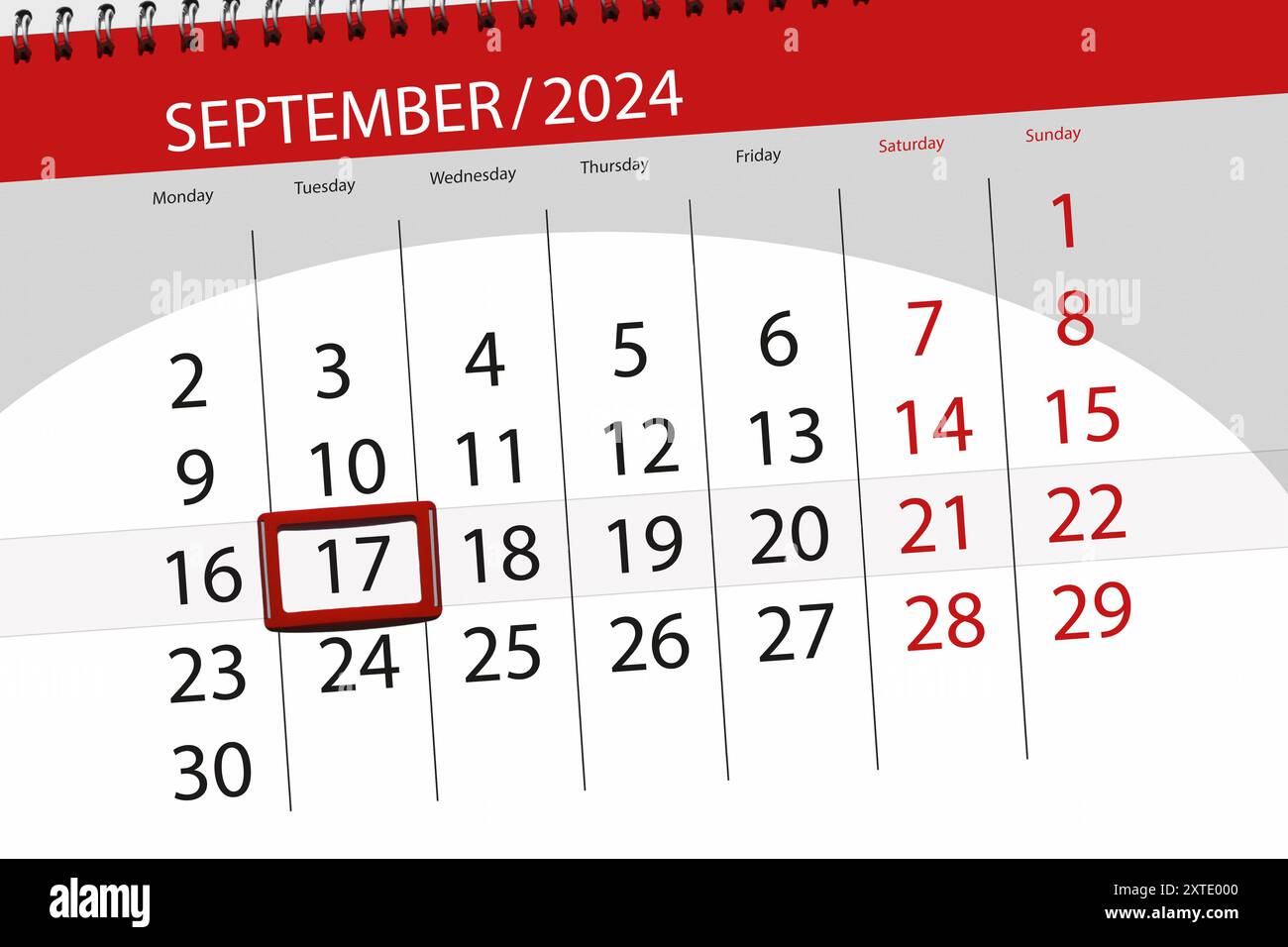 Calendar 2024, deadline, day, month, page, organizer, date, September ...