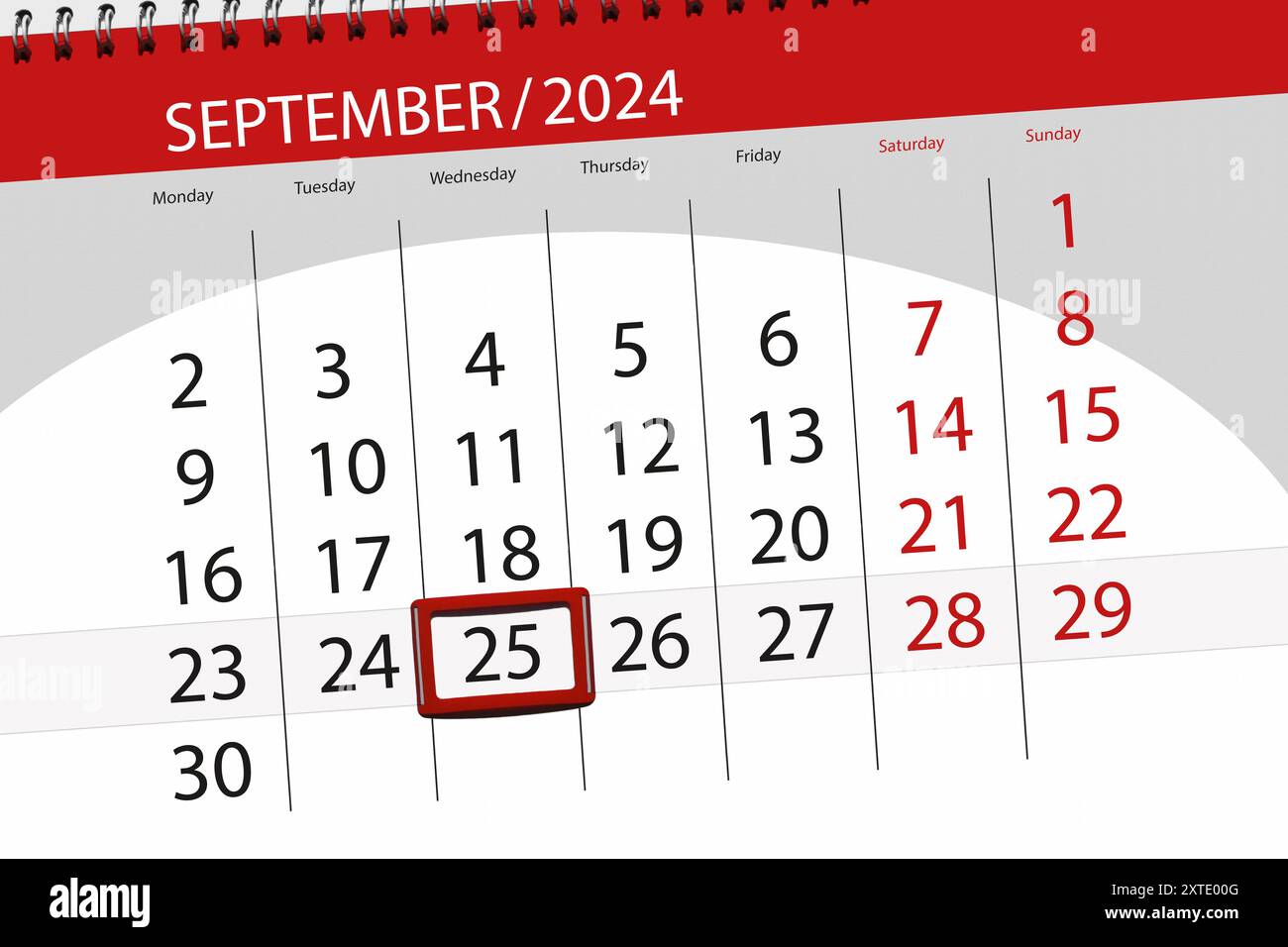 Calendar 2024, deadline, day, month, page, organizer, date, September ...