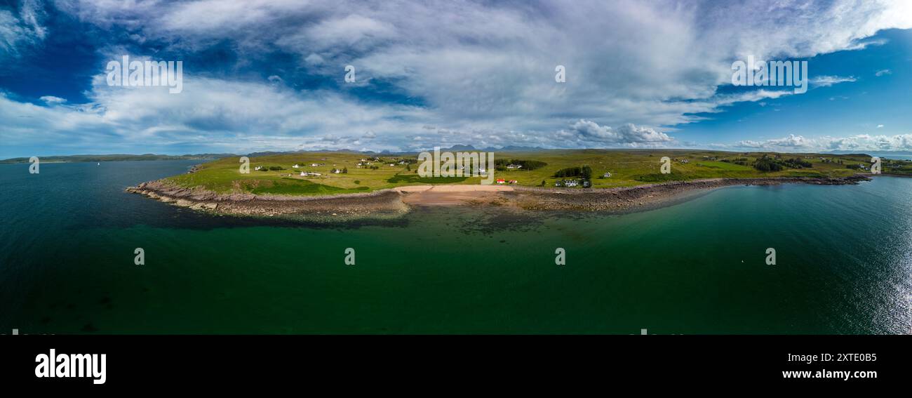 An aerial perspective highlights the tranquil waters and rolling hills ...