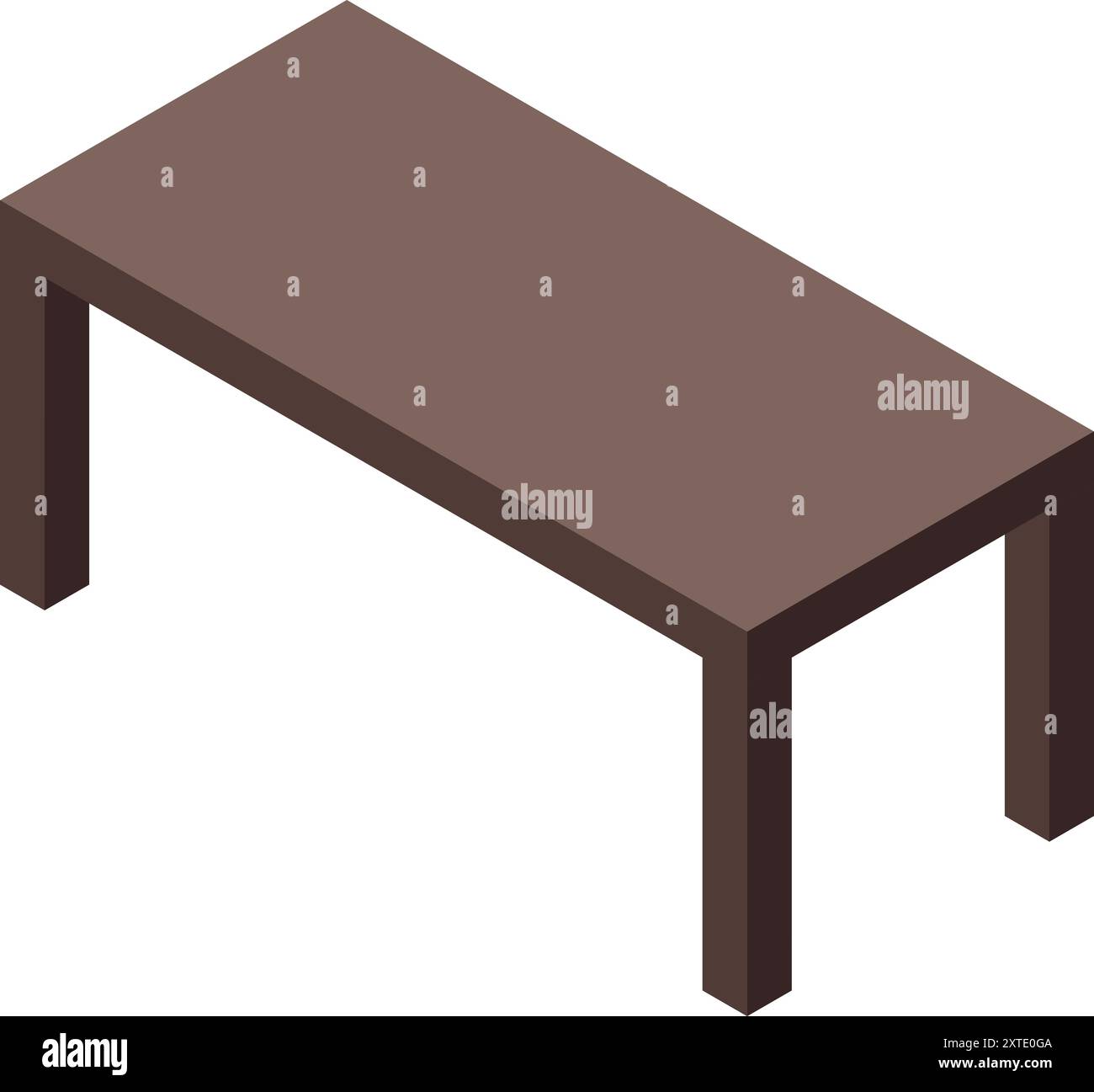 Simple brown wooden table standing on four legs, perfect for minimalist ...