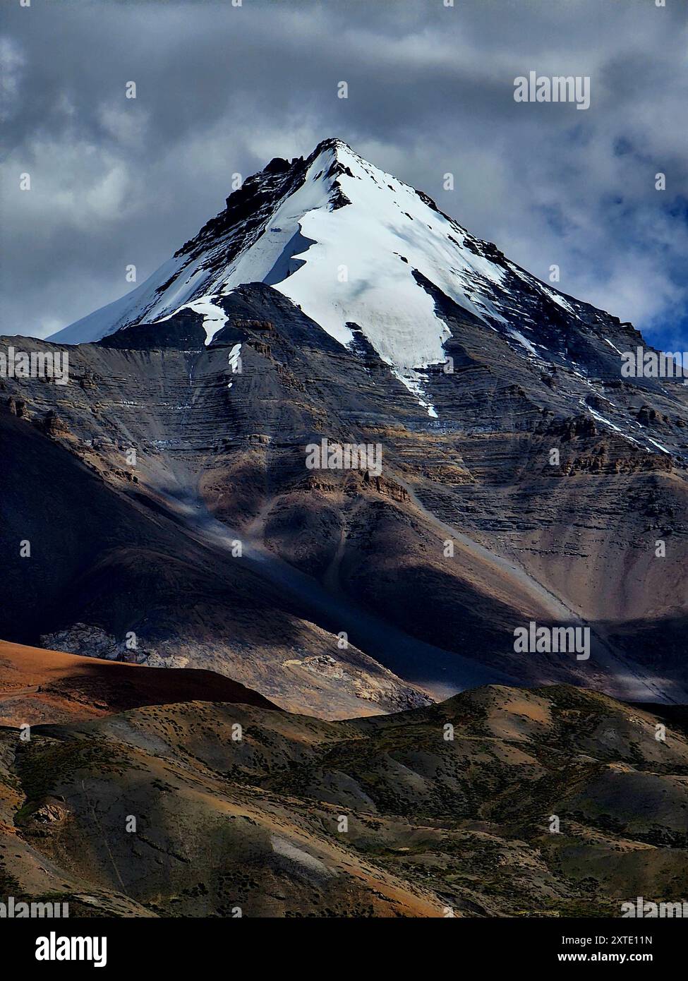 chandra bhaga peak from the langza village, spiti valley, india Stock ...