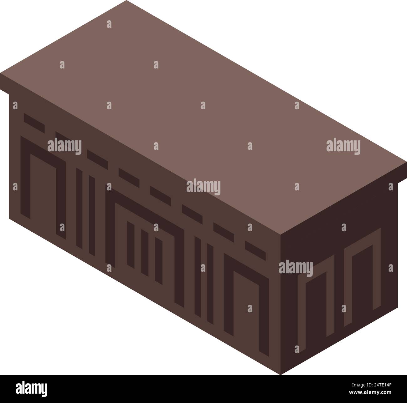 Large brown warehouse building with multiple loading docks for storing ...