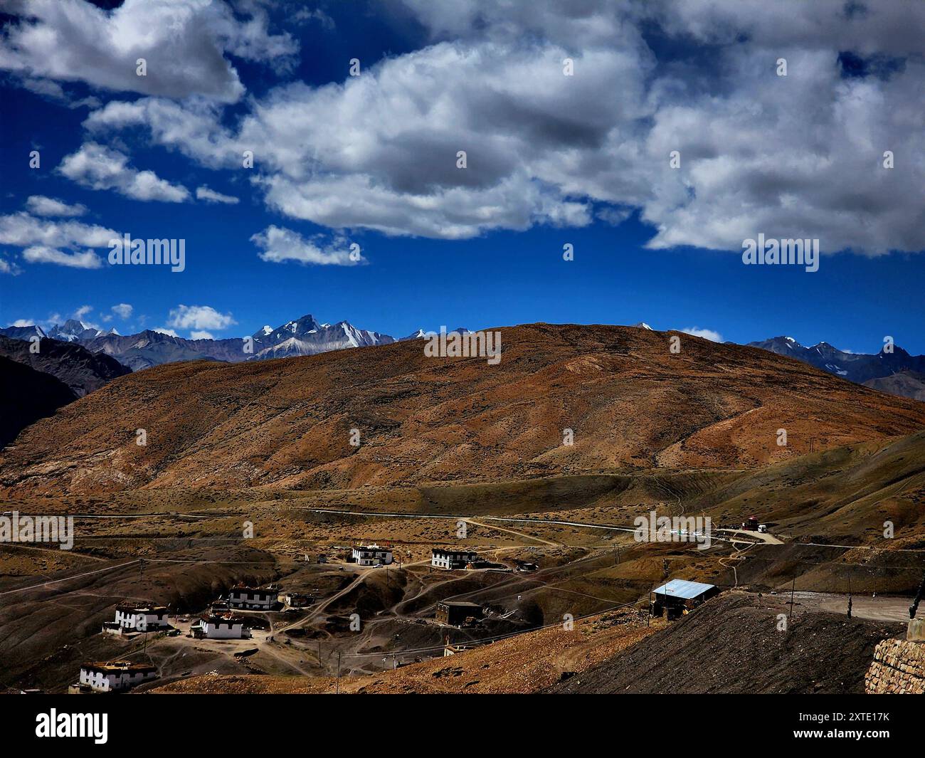 beautiful view from komic village,spiti valley Stock Photo - Alamy