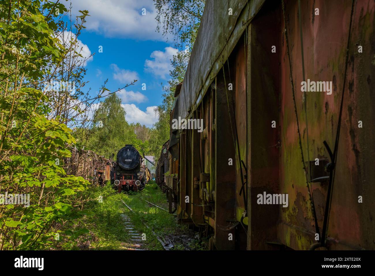 Old historic railway vehicles in Germany Stock Photo - Alamy