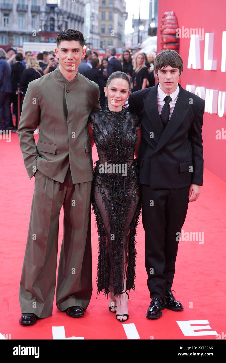 Archie Renaux, Cailee Spaeny and Spike Fearn attend the UK gala ...