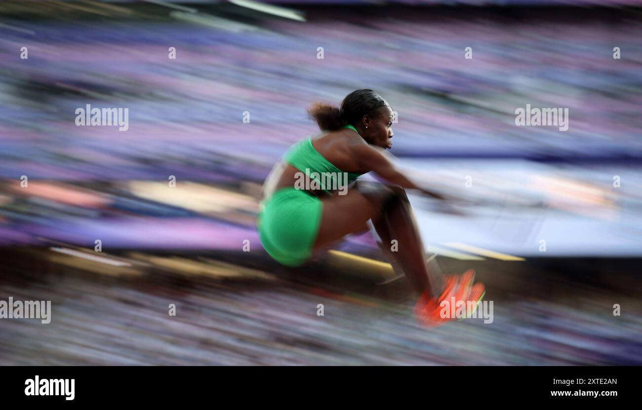 PARIS, FRANCE - AUGUST 08: Marthe Koala of Team Burkino Faso competes ...