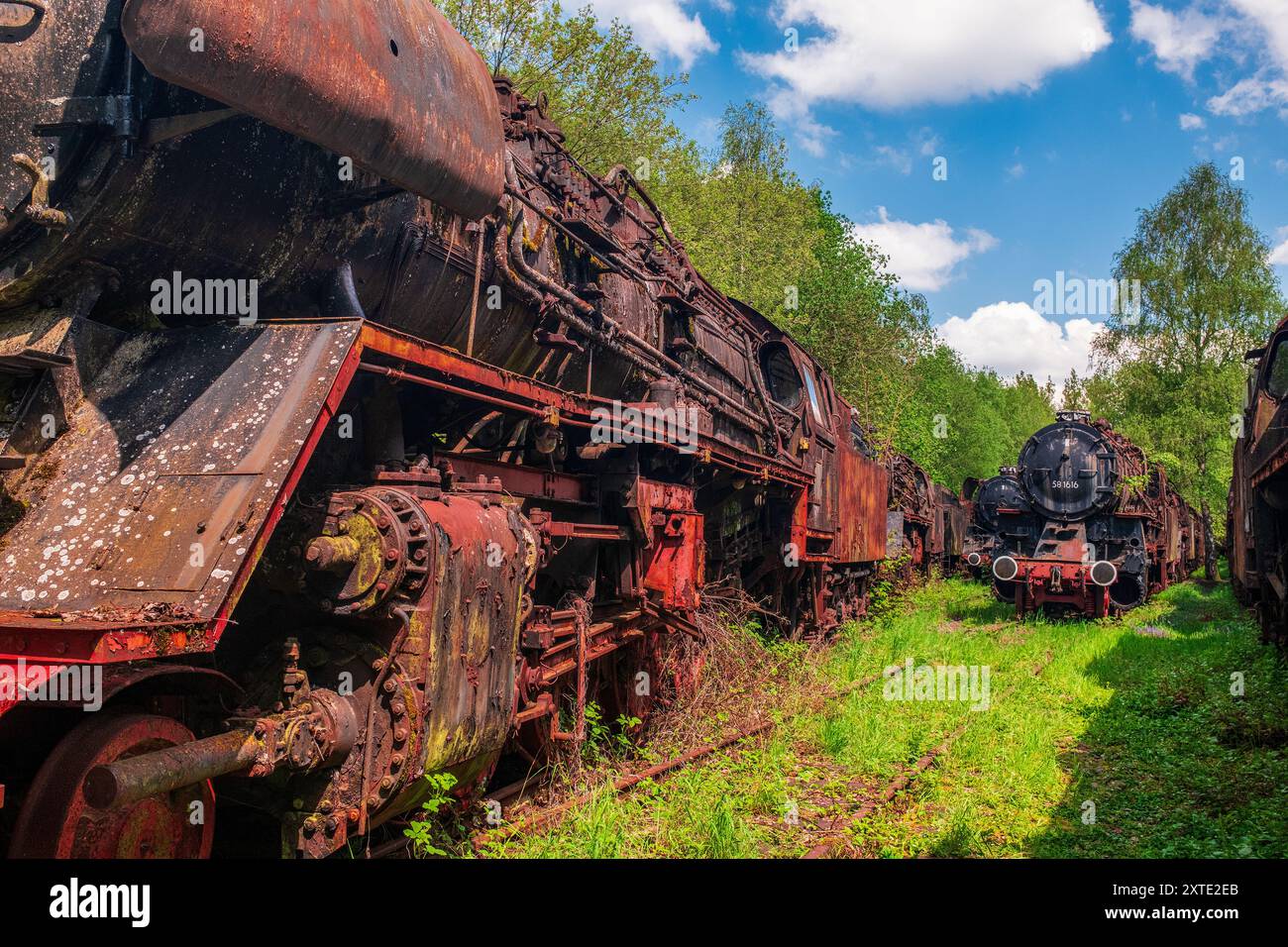 Old historic railway vehicles in Germany Stock Photo - Alamy