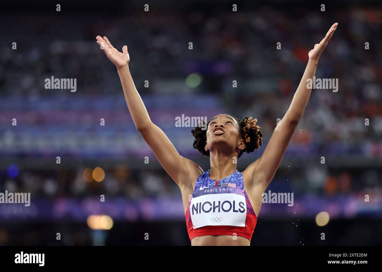 PARIS, FRANCE - AUGUST 08: Monae Nichols of Team United States reacts ...
