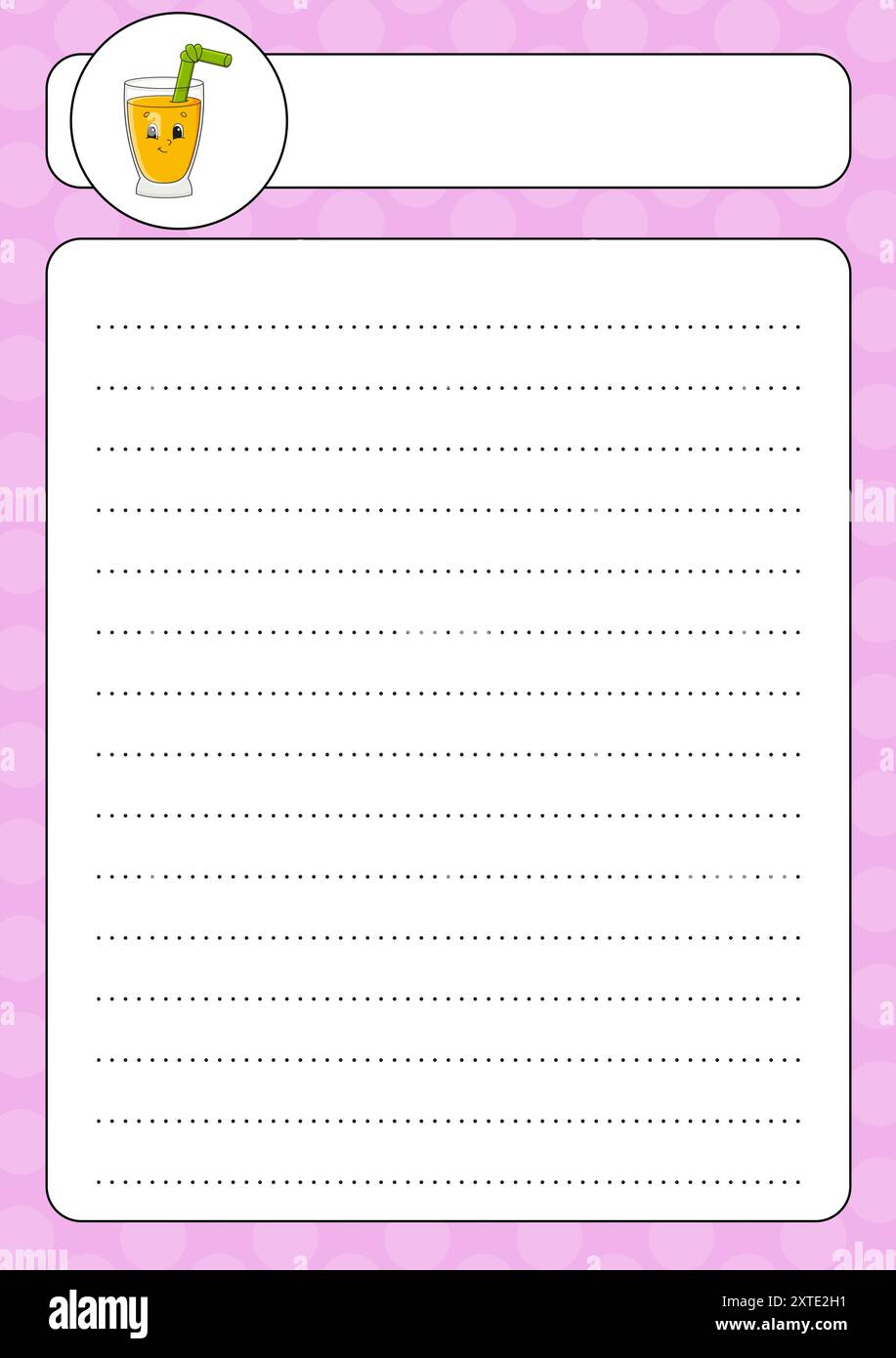 Lined sheet template. Handwriting paper. For diary, planner, checklist ...