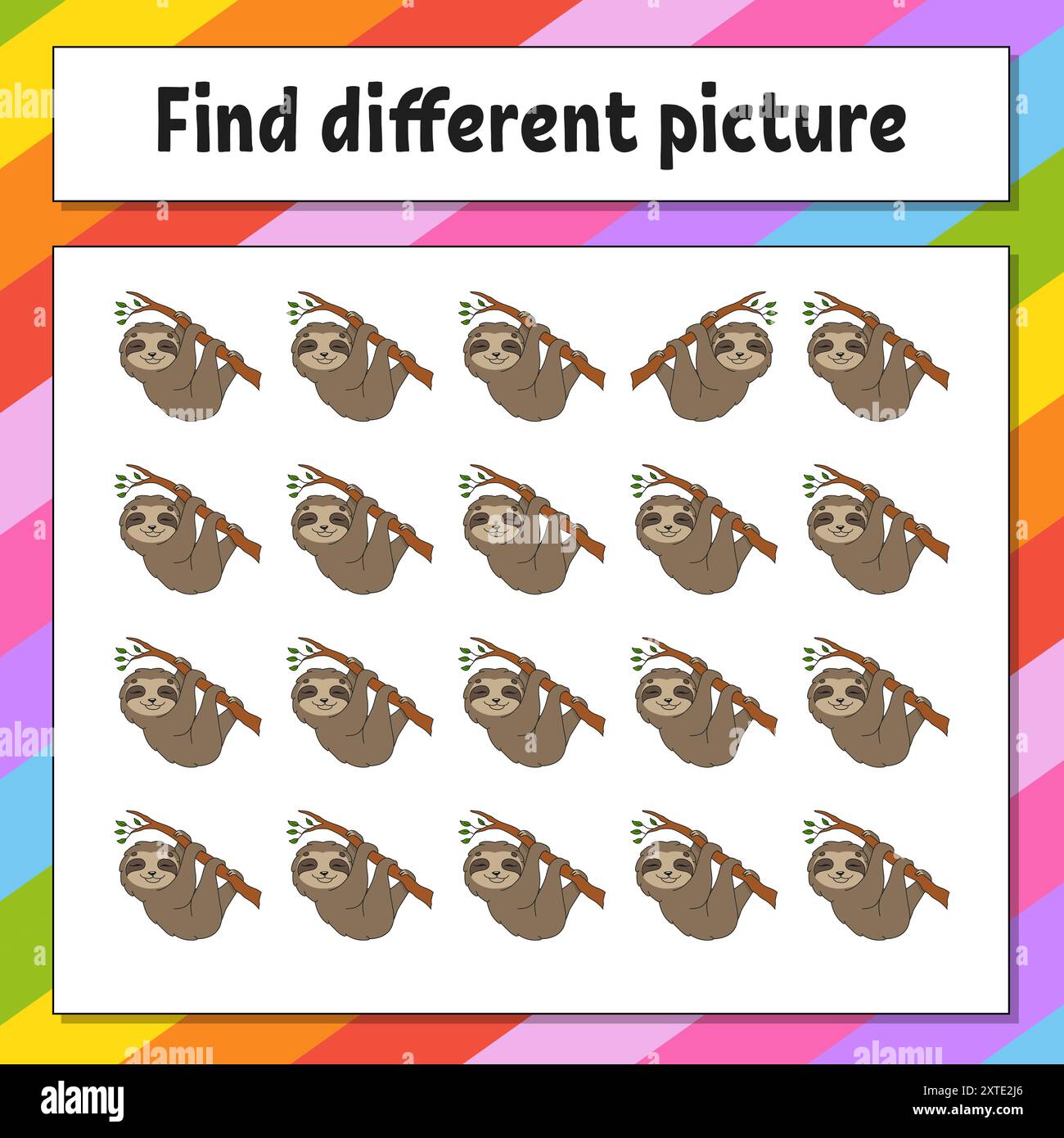 Find different picture. Educational activity worksheet for kids and ...