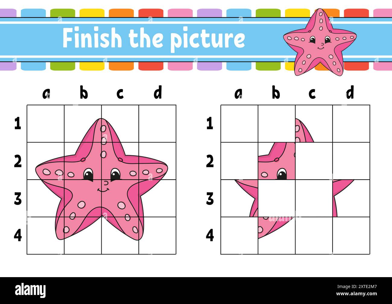 Finish the picture. Education developing worksheet. Game for children ...