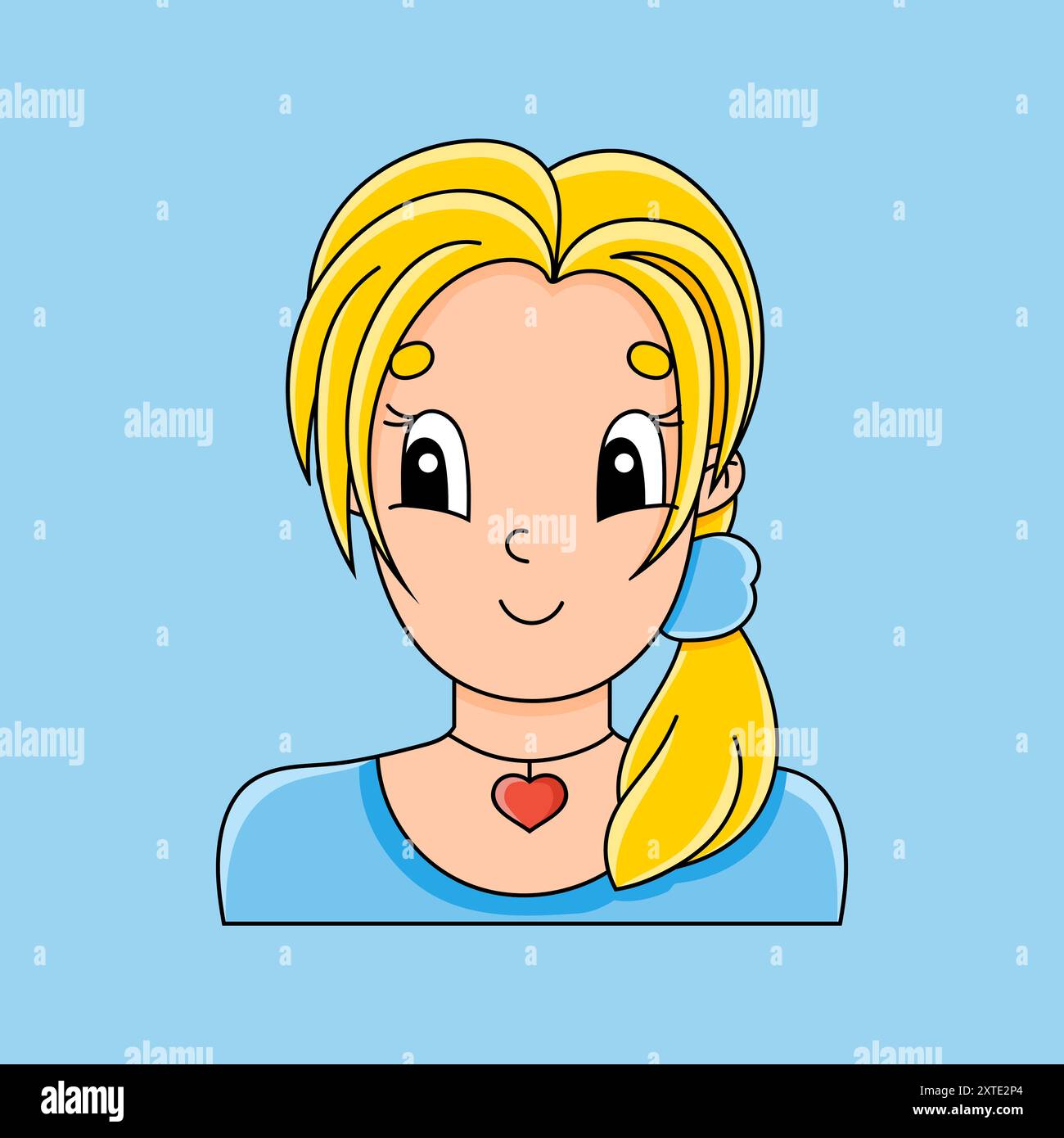 Cute character. Template for your design, books, stickers, cards ...