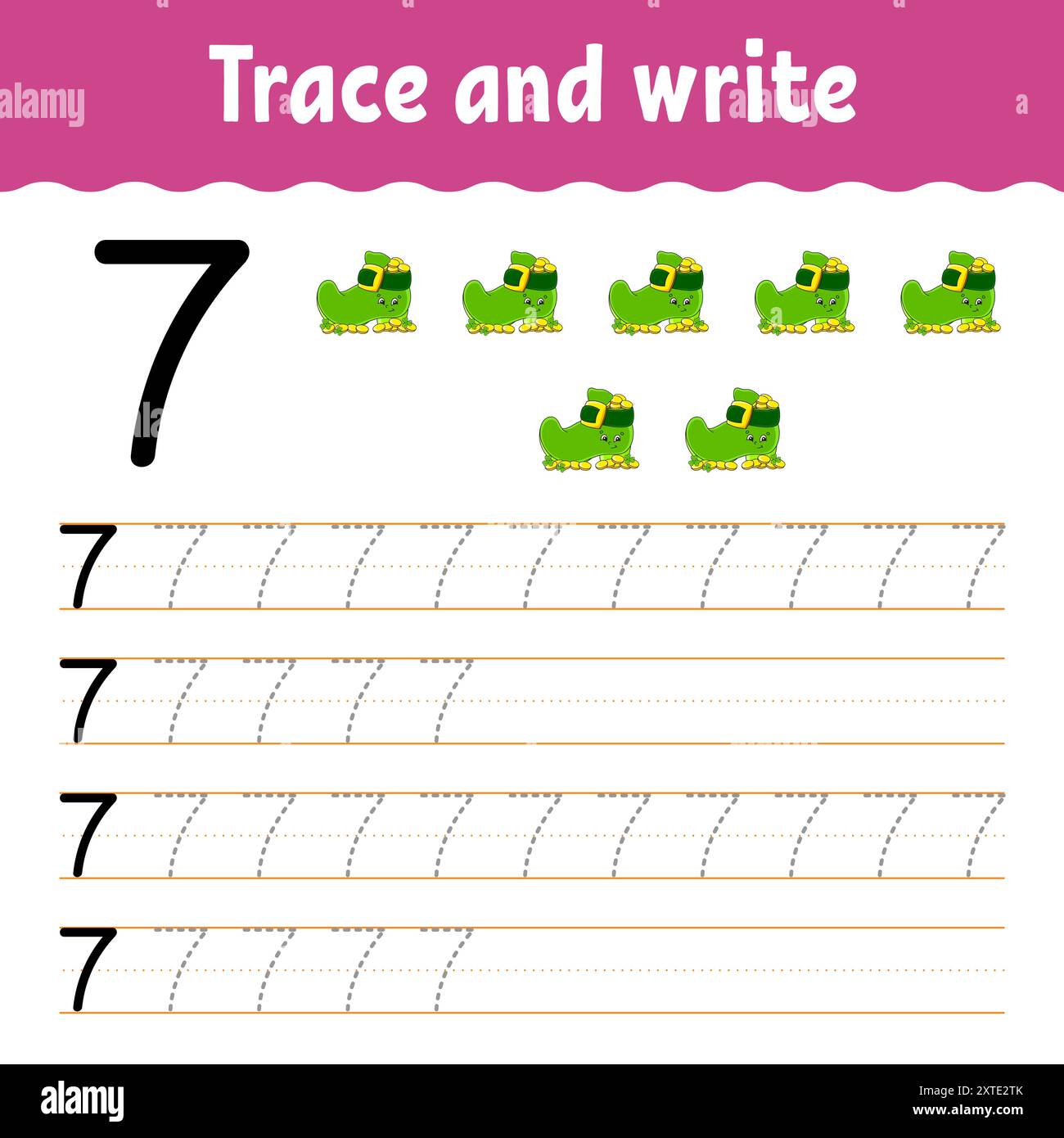 Learn Numbers. Trace and write. Handwriting practice. Learning numbers ...