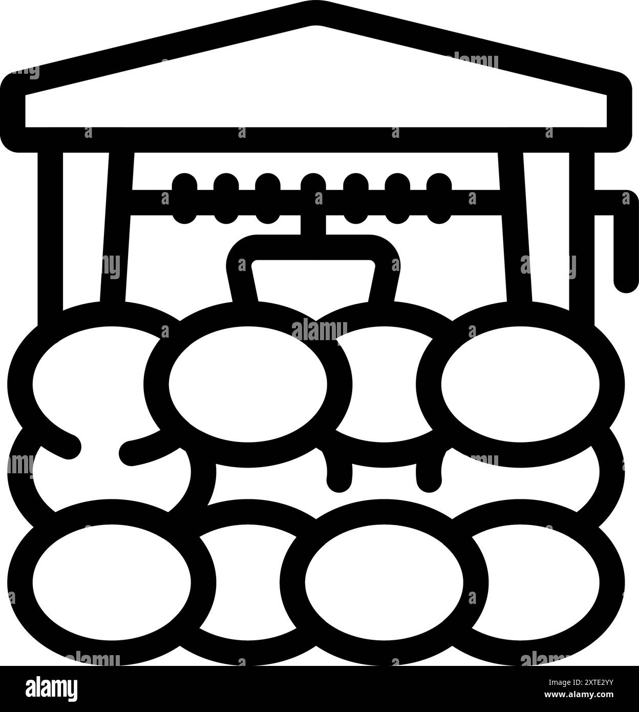 Old water well is getting water from deep underground with stone curb ...