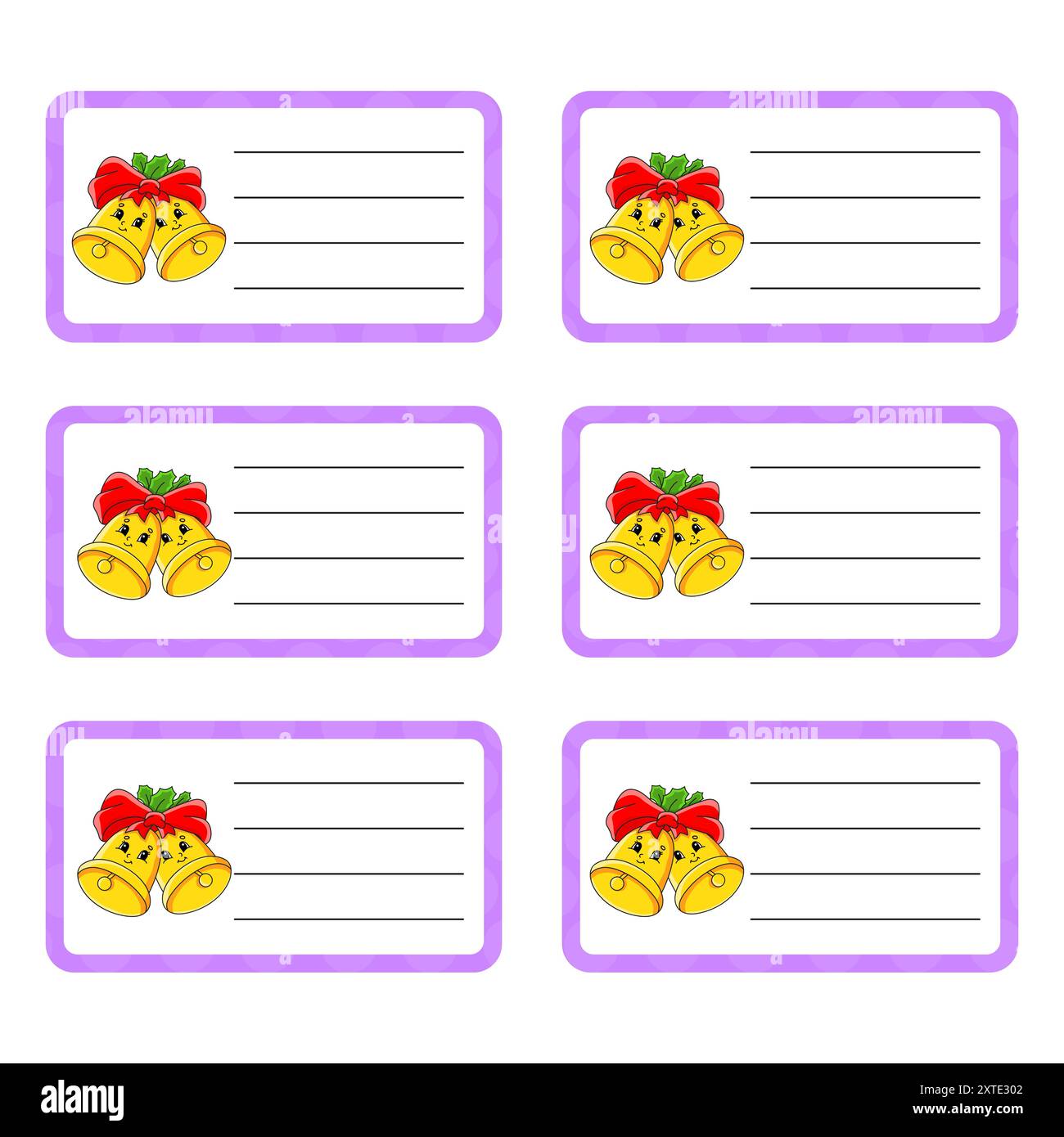 School labels for books and notebooks. Bright stickers. Rectangular ...