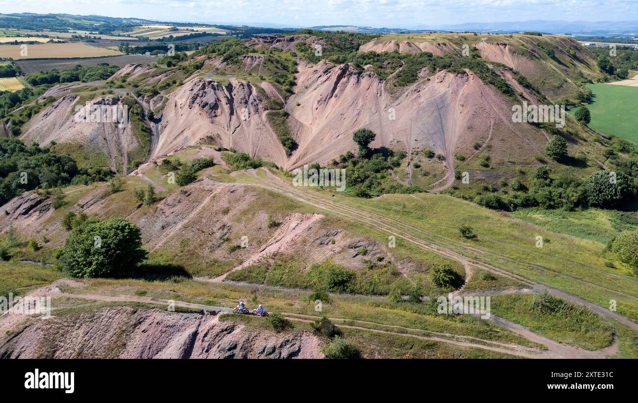 Aerial view broxburn shale bing hi-res stock photography and images - Alamy