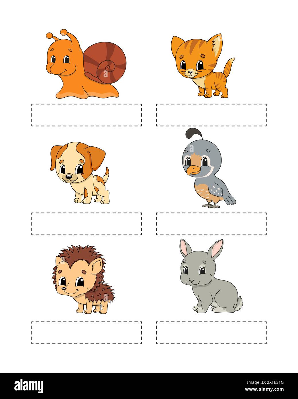 Finger puppets. Activities for kids. Cute cartoon characters. Vector ...