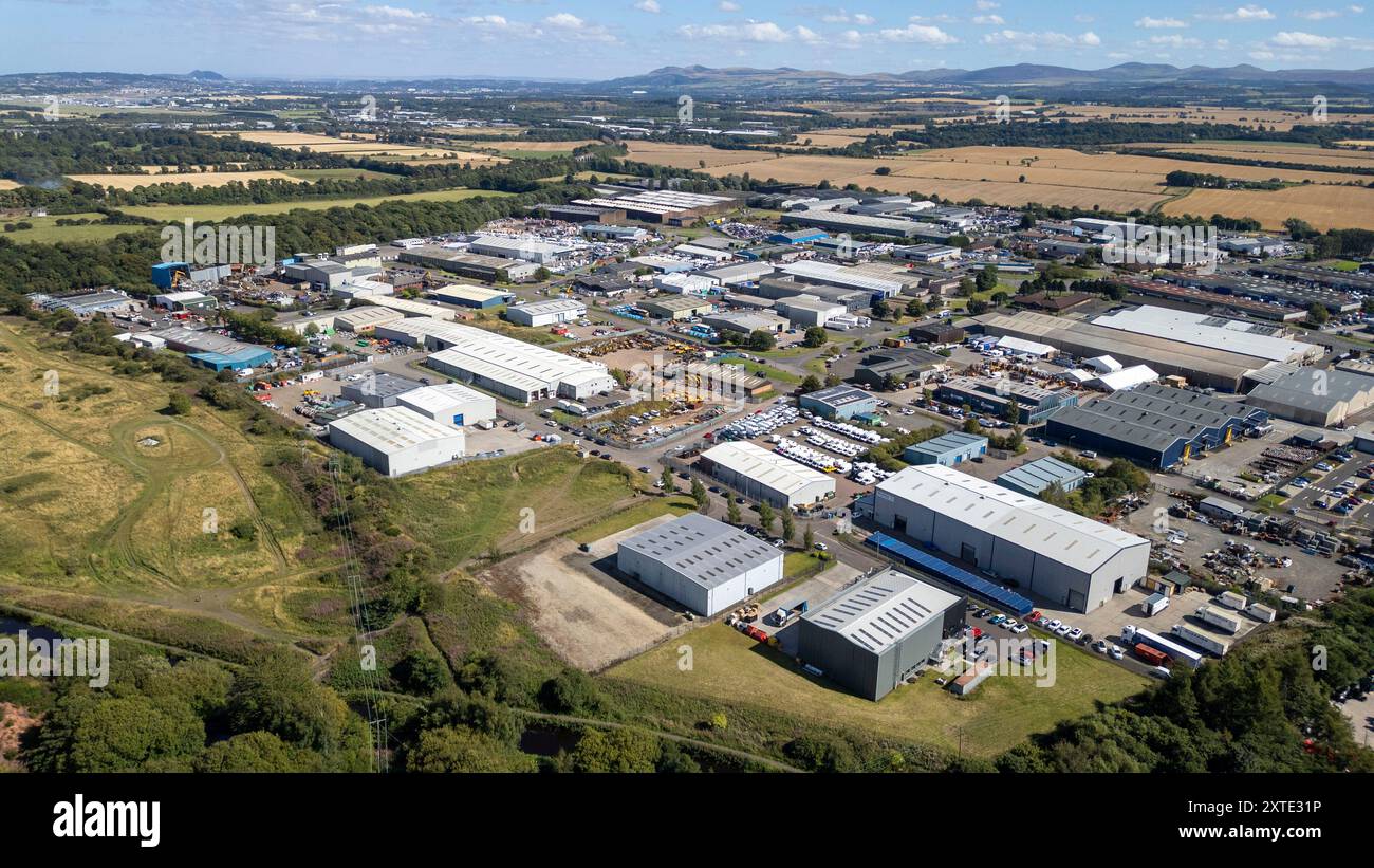 Aerial view of East Mains Industrial Estate, Broxburn, West Lothian ...