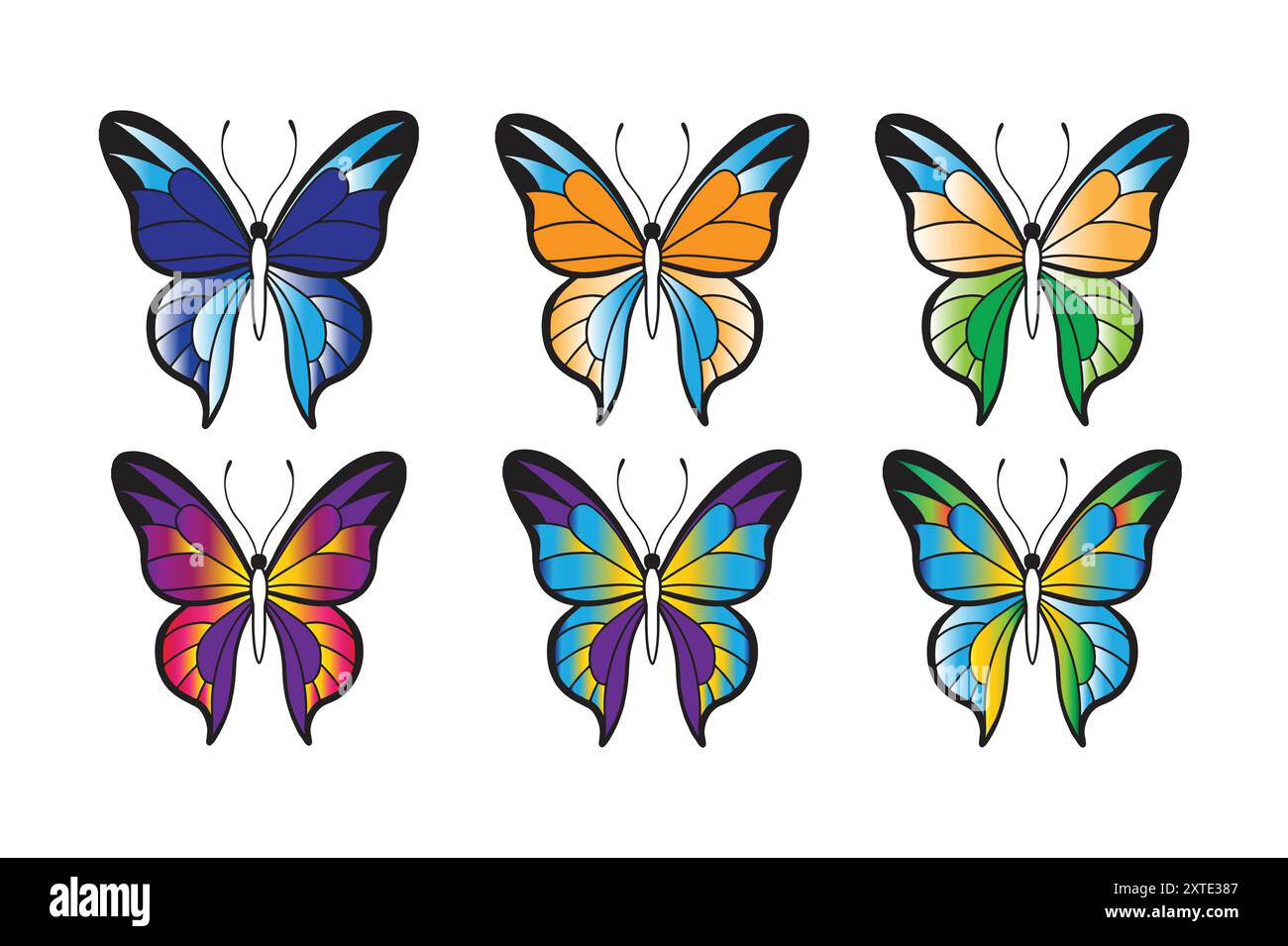 Beautiful butterfly silhouette hi-res stock photography and images - Alamy