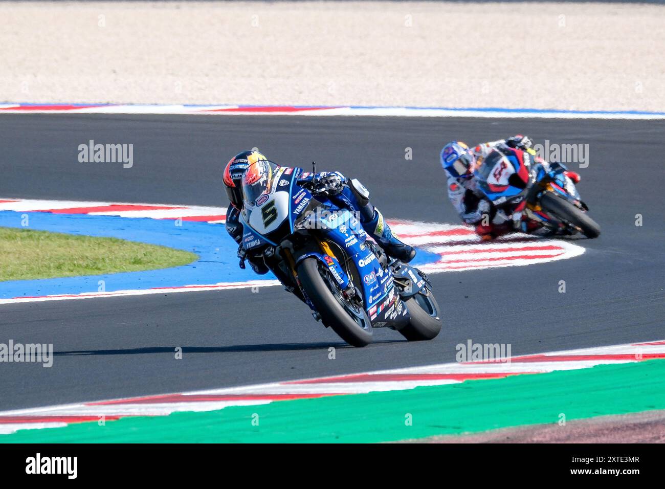 (5) Philipp Oettl from Germany of Team GMT94 Yamaha, rides Yamaha YZF R1 in action during the ...