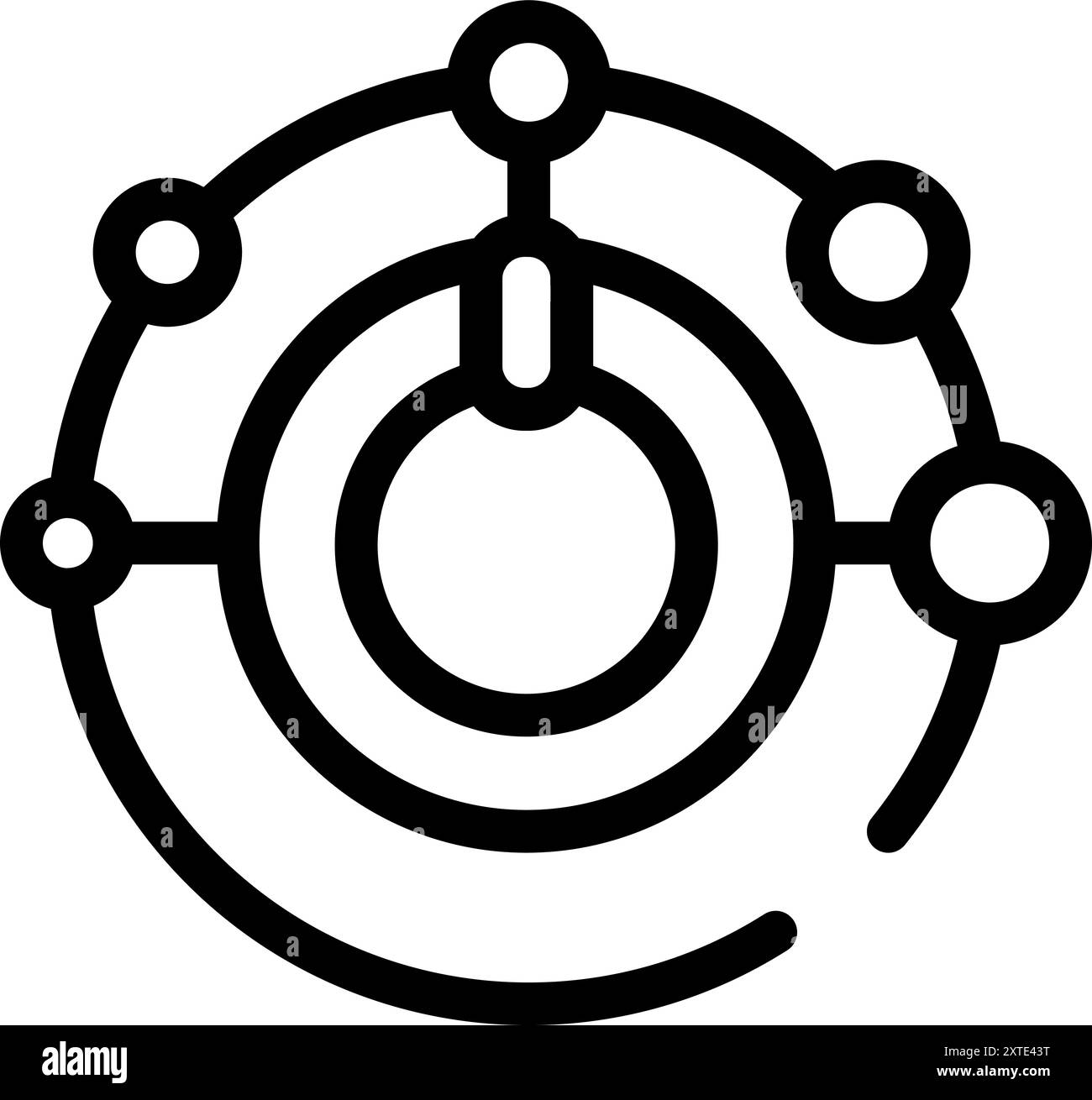 Black And White Icon Representing A Global Network Connecting Points With Lines Forming