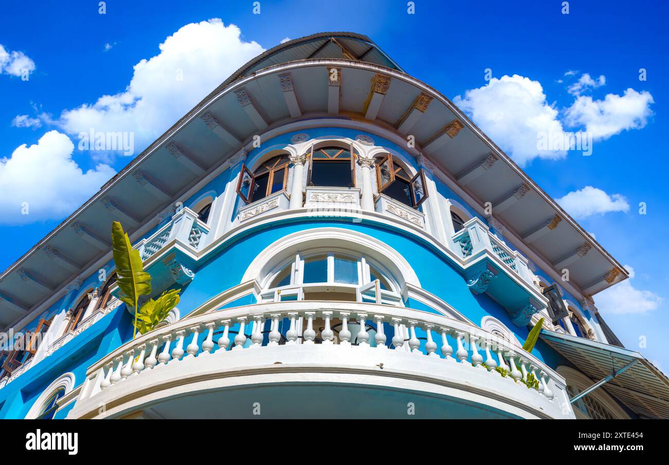 Panama, Panama City historic center Casco Viejo colorful streets and ...