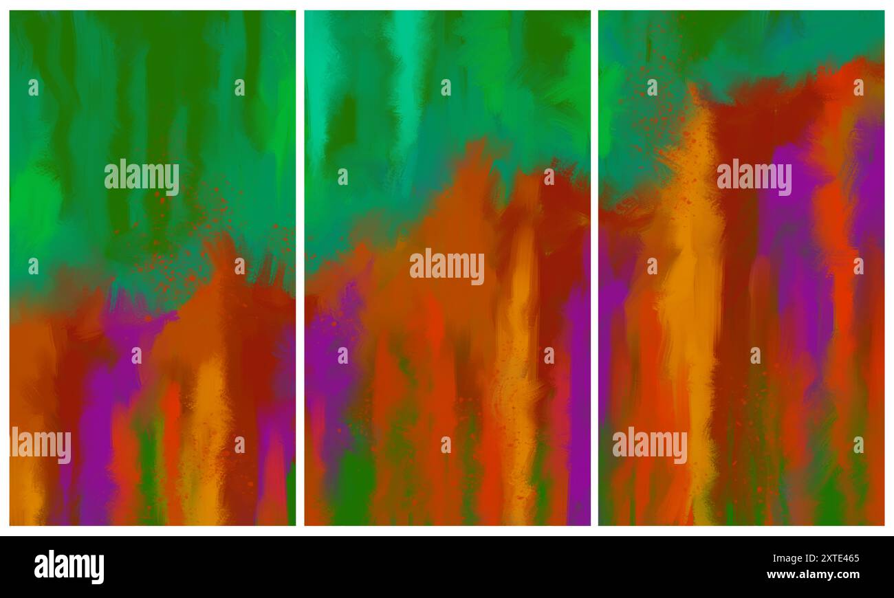 Modern interior triptych Stock Photo - Alamy