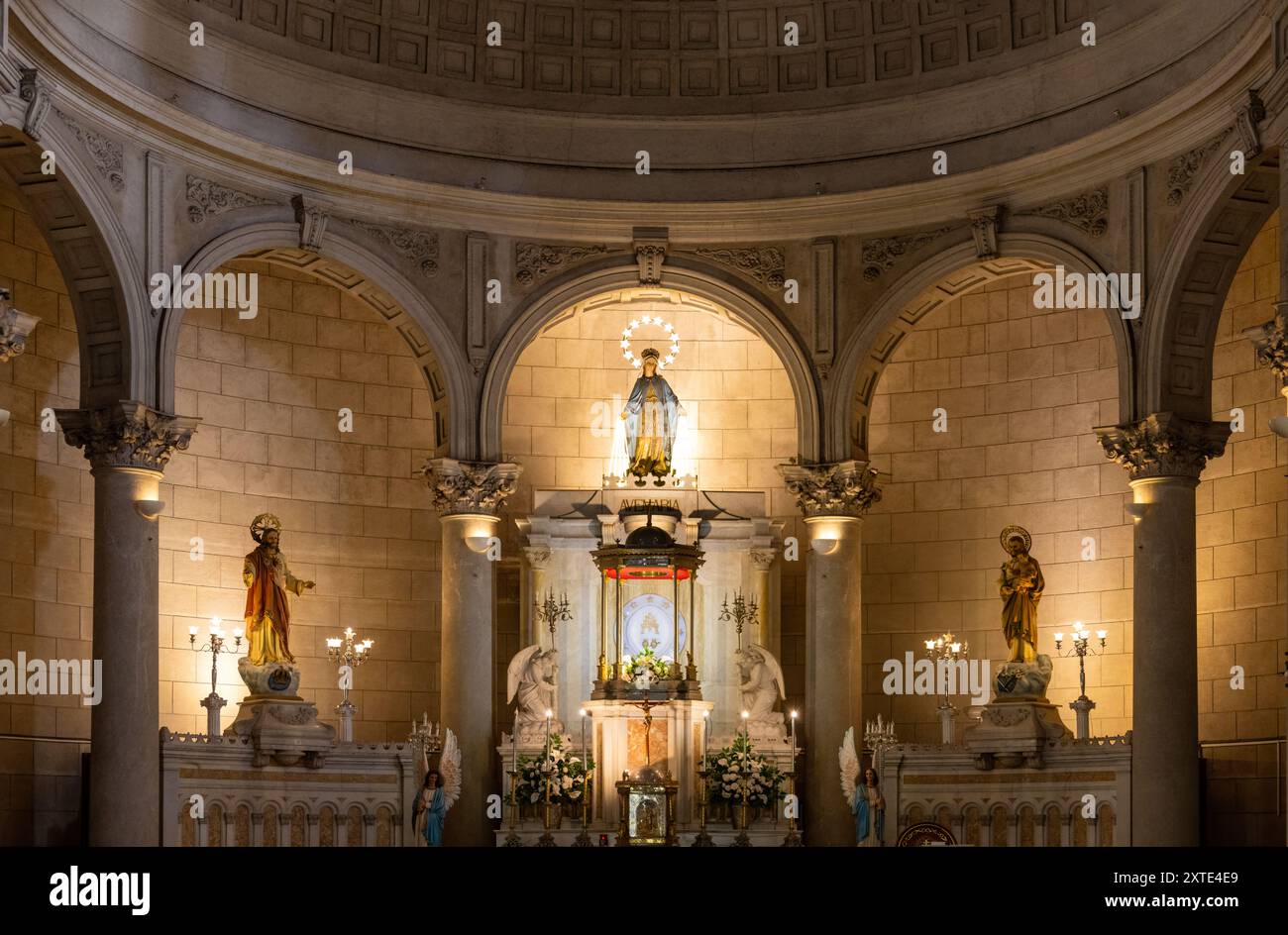 Lima, Peru, Church of Virgen Milagrosa in Miraflores in front of ...