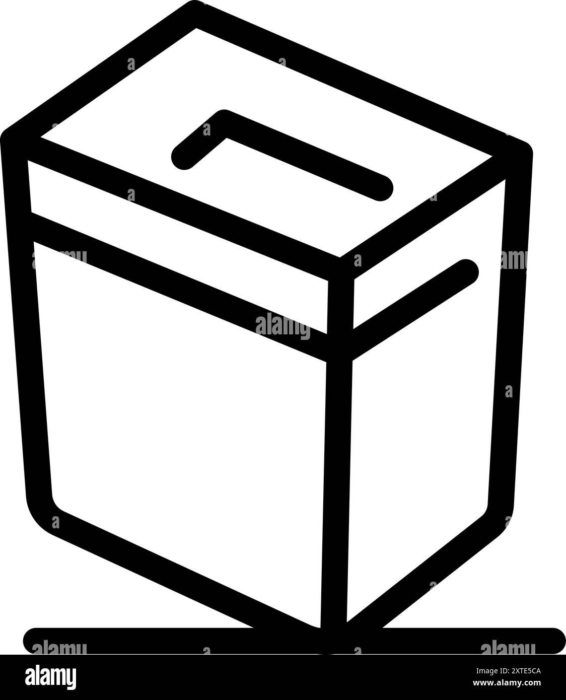 Outline icon representing a donation box, symbolizing charity ...